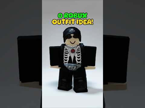 0 Robux Outfit Idea! Black Free Items & Avatar! #roblox #shorts