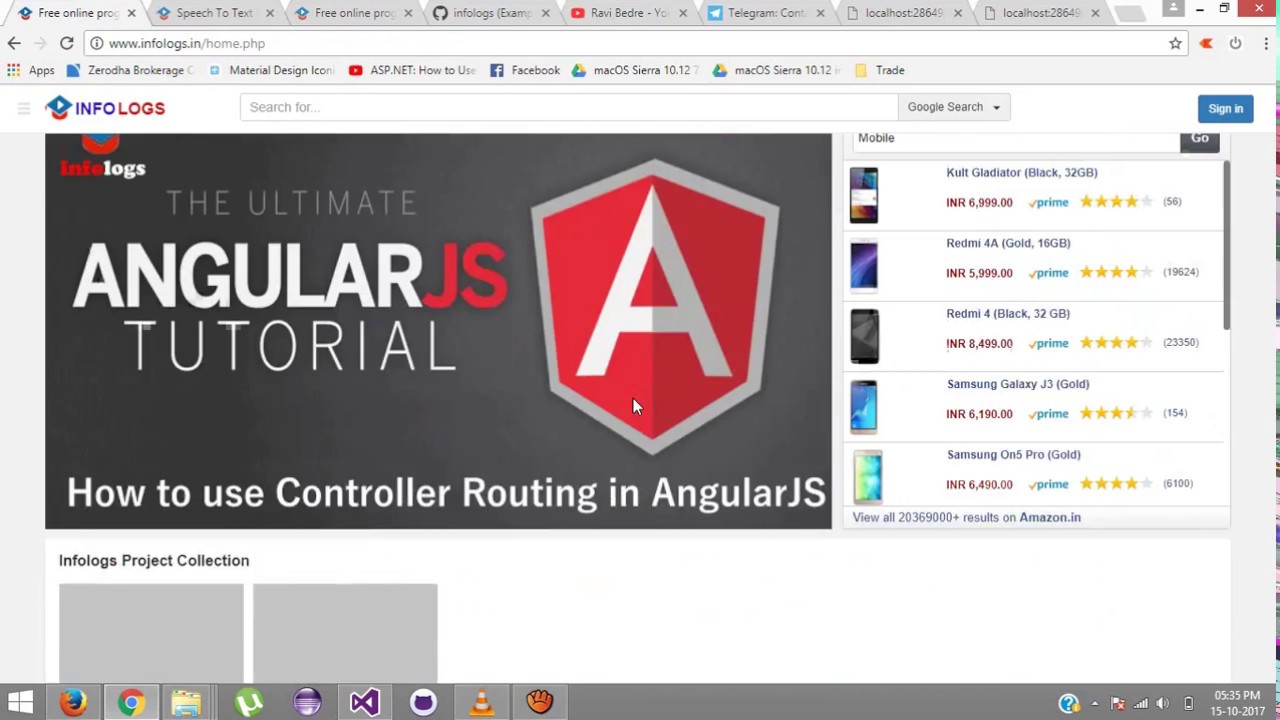 AngularJS Video Tutorials -  How to  pass parameters with routing