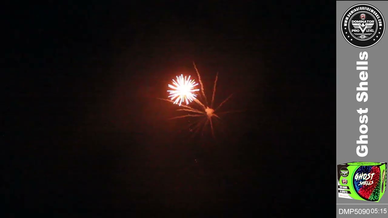 DMP5090 - Ghost Shells - Shot 500G Cake - Dominator Fireworks