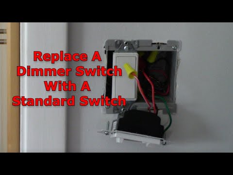 How To Replace A Dimmer Switch With A Standard Switch