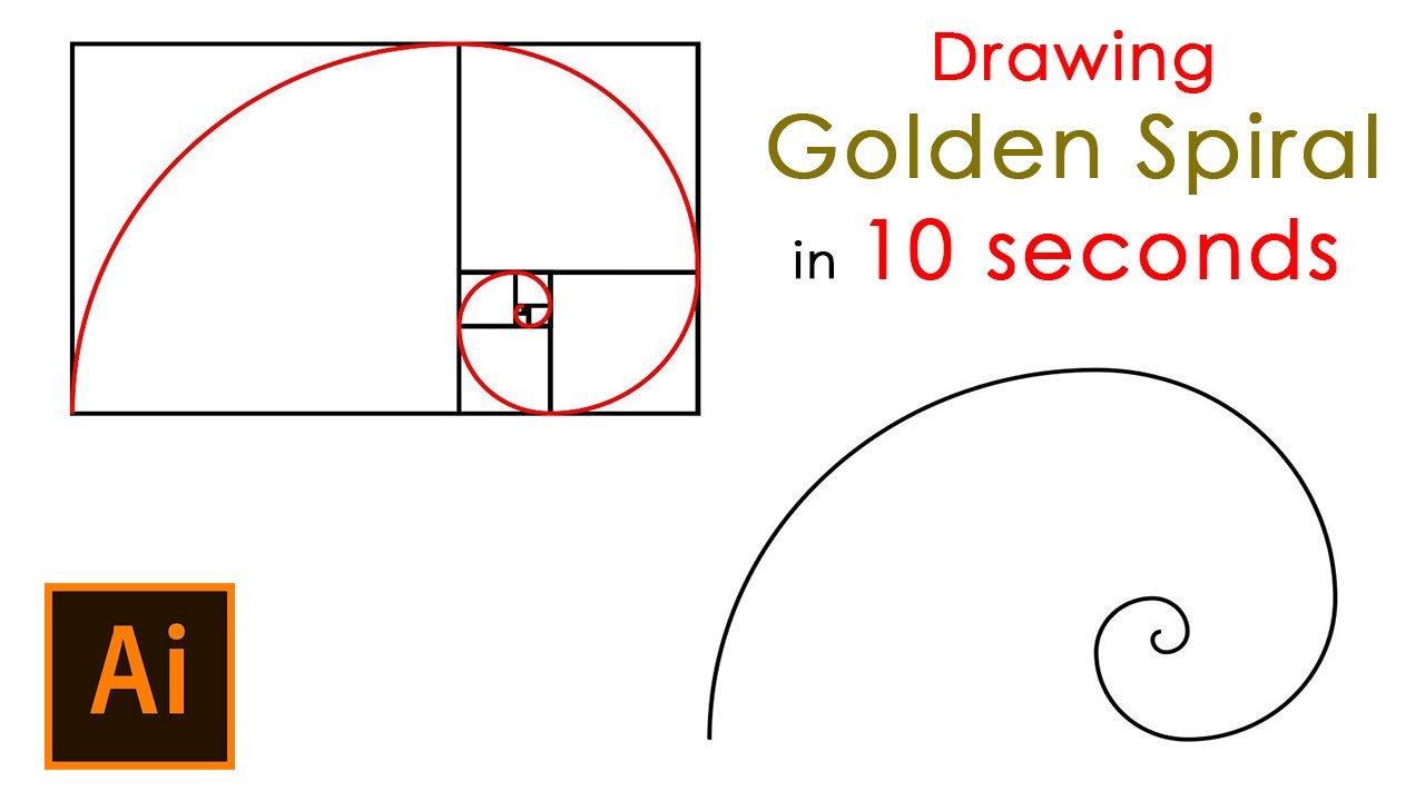 Drawing Golden Spiral – The shortest Adobe Illustrator Tutorial