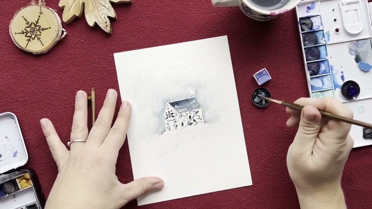A Cozy Winter Watercolor Painting Session with Rowan