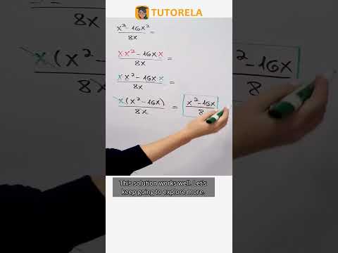 Simplify (x³-16x²)/(8x) Step by Step #Math #Factorization #FactorizationAndAlgebraicFractions