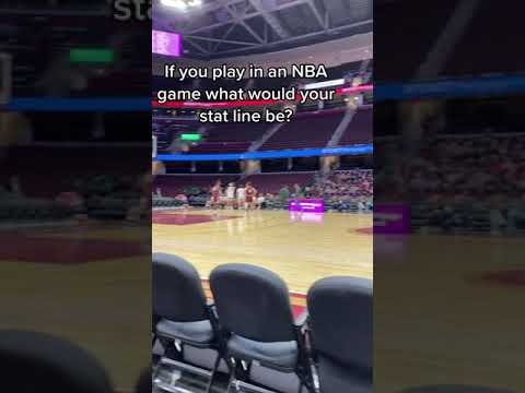 If you play in an NBA game what would your stat line be? π #basketball