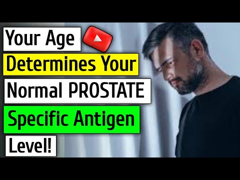 Normal PROSTATE SPECIFIC ANTIGEN level by age