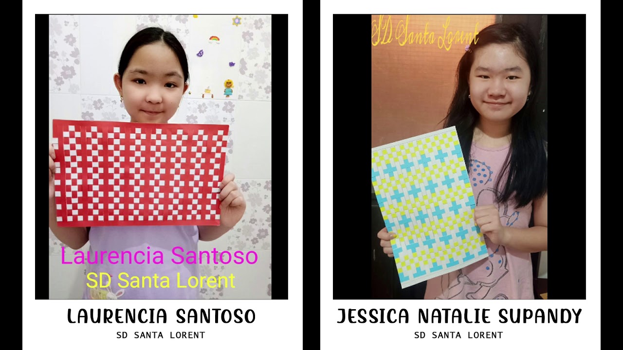 Karya Peserta Webinar Santa Agnes Merdeka Belajar - Motif Anyaman dari Kertas