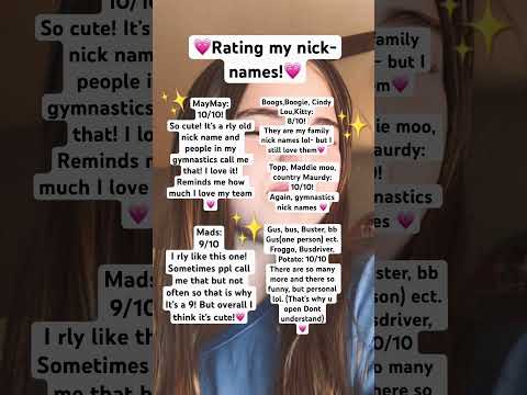 #nicknames #funny #cute #weird #gymnastics #friends