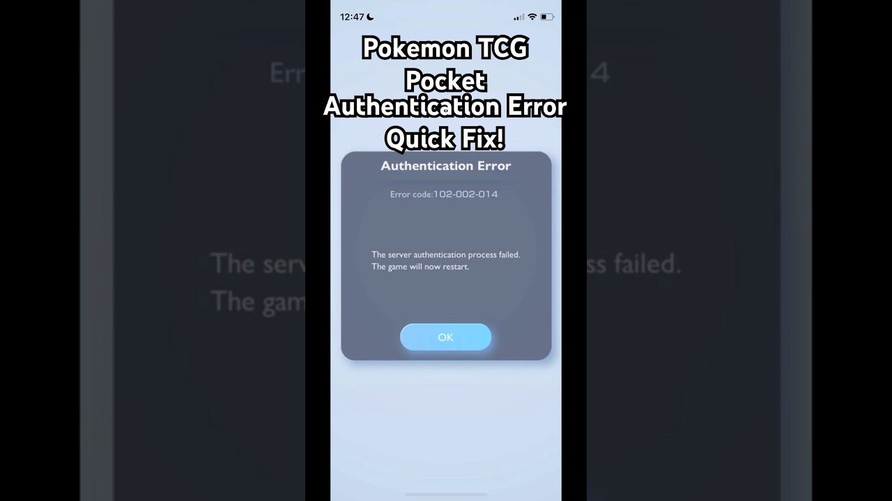 Pokemon TCG Pocket Authentication Error FIX!