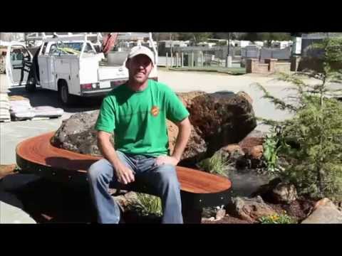 Santa Cruz Fountain Contractor Builds Amazing Rock Bench Fountain