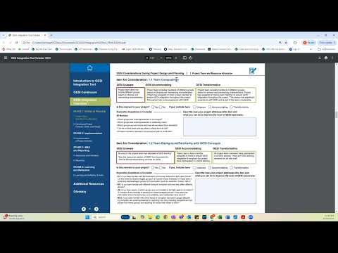 GESI Integration Tool Tutorial