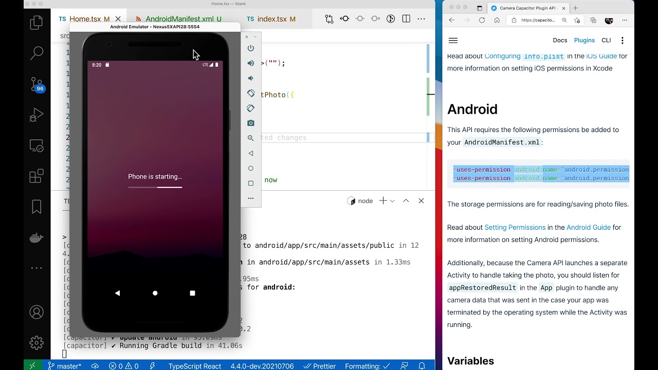 Ionic React Capacitor Camera Plugin, Deploy Android - Bahamas Advanced Ionic Course