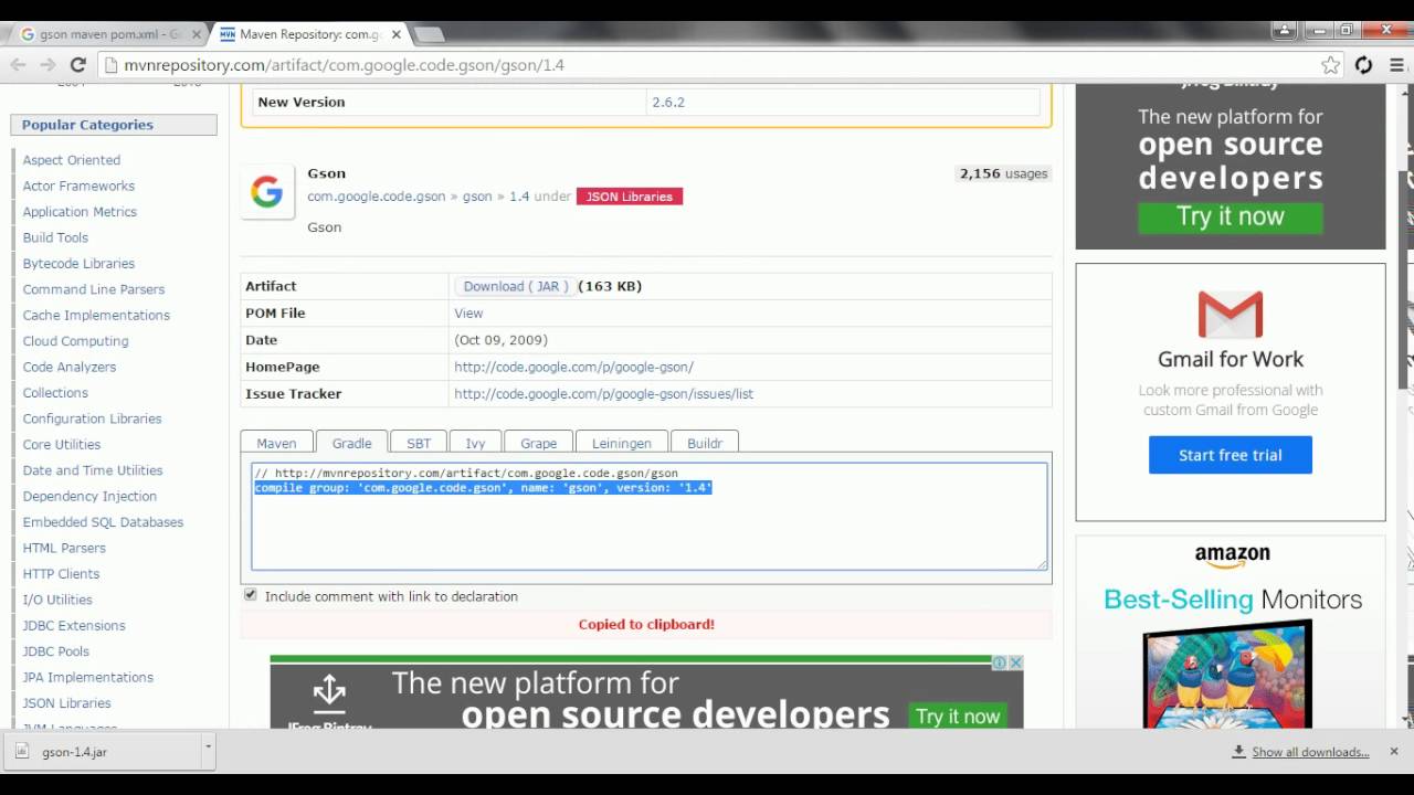 Gson Tutorial - Gson Setup For Eclipse