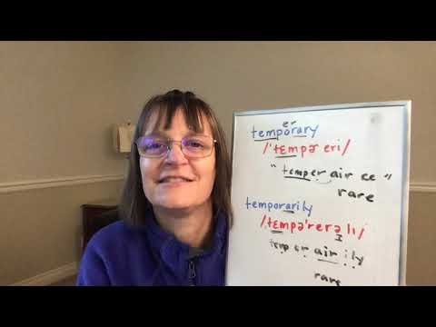 How to Pronounce Temporary and Temporarily (American Accent Training from SpeechModification.com)