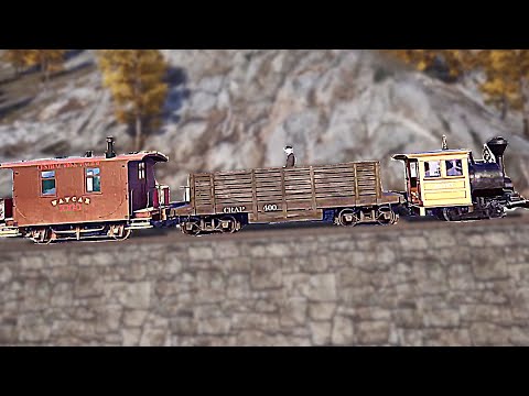 Our first iron ore train - 1 Betsy, 1 Hopper, 1 Caboose!