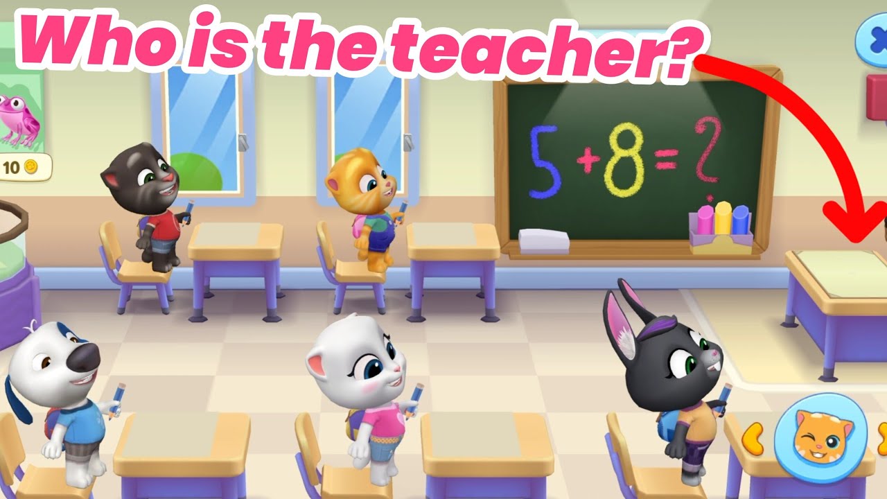 Everyone, stand up! The teacher is coming - My Talking Tom Friends New School Update Gameplay 