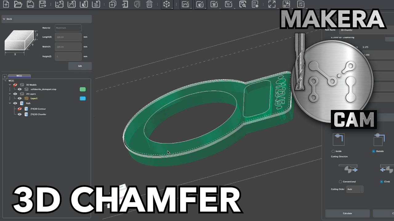 Makera CAM - Creating 3D Chamfer Tool Paths