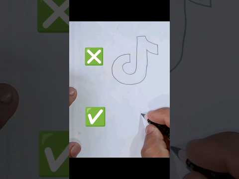 Easy Drawing ???????? || TIKTOK LOGO || #art #pencilart #easy #simpledrawing #creative #tiktok #freestyle