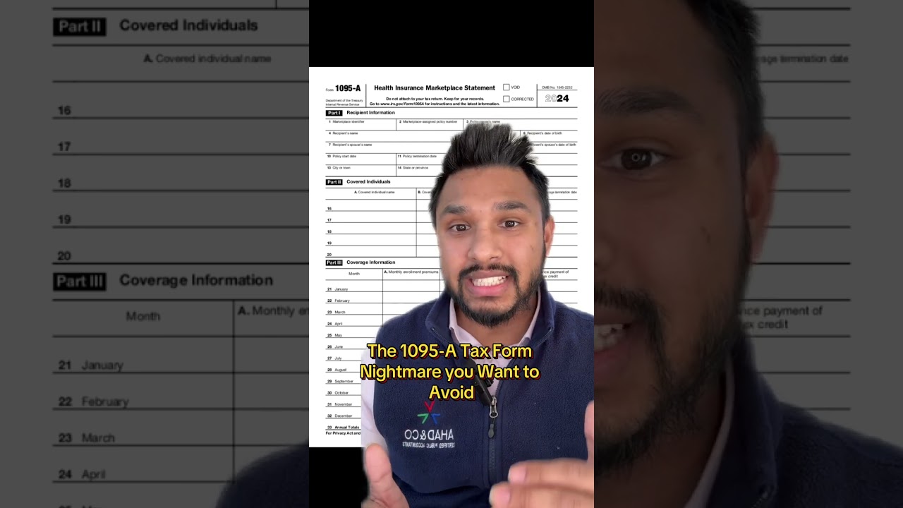 The 1095-A Tax Form Nightmare you Want to Avoid #1095a #1095 #taxforms #form #healthinsurance