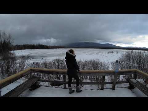 Pondicherry Wildlife Refuge winter hike in the White Mountains