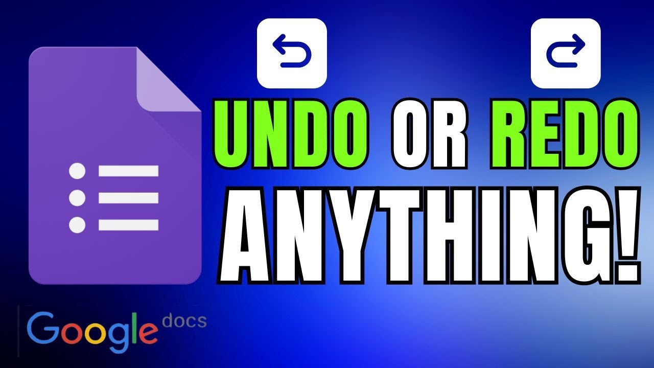 How To Undo and Redo an Action in Google Docs
