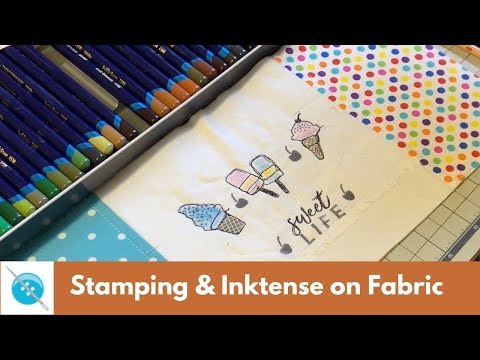 Art Play on Fabric, Stenciling and Coloring with Inktense Pencils