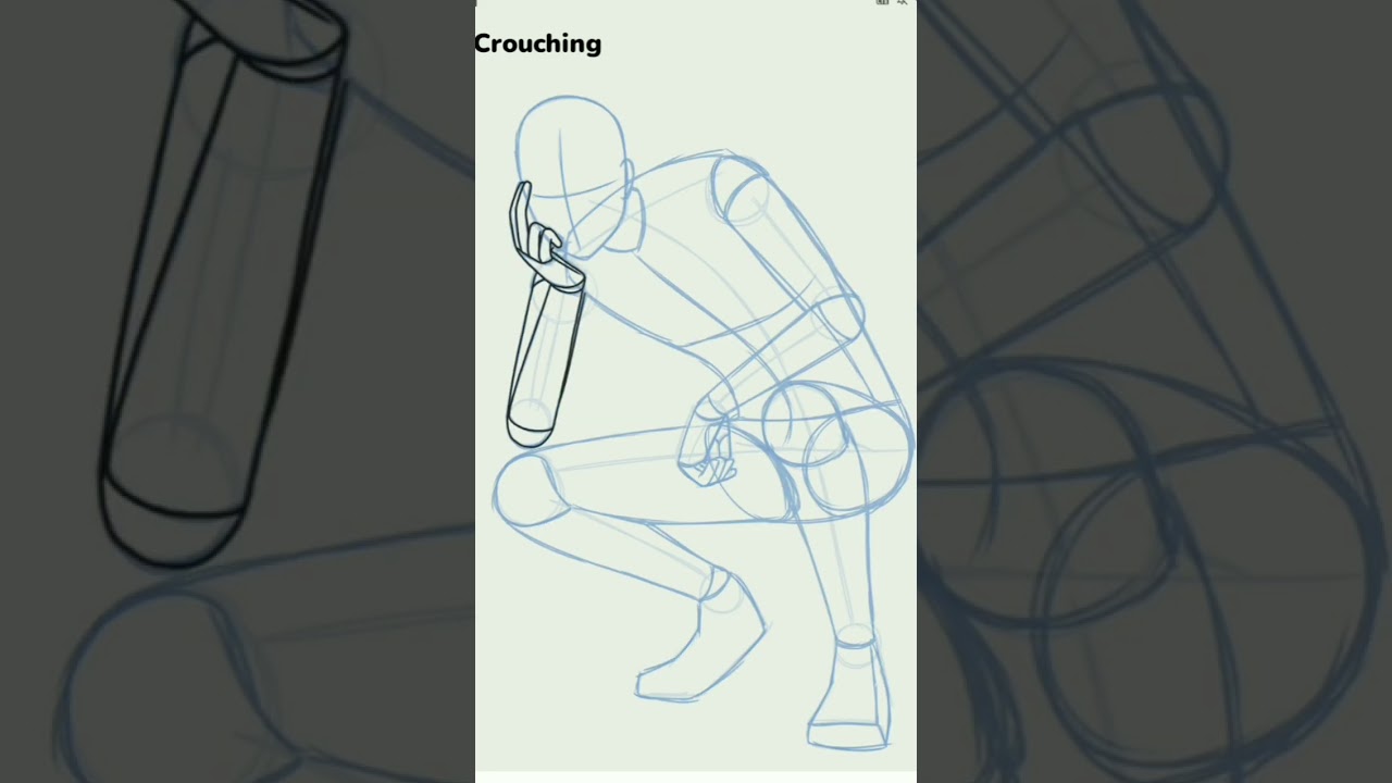 new crouching style pose draw ✍️😍