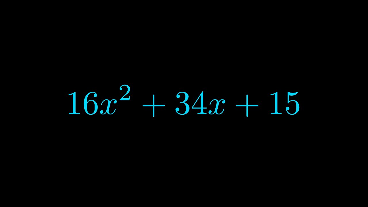 Factor 16x^2 + 34x + 15
