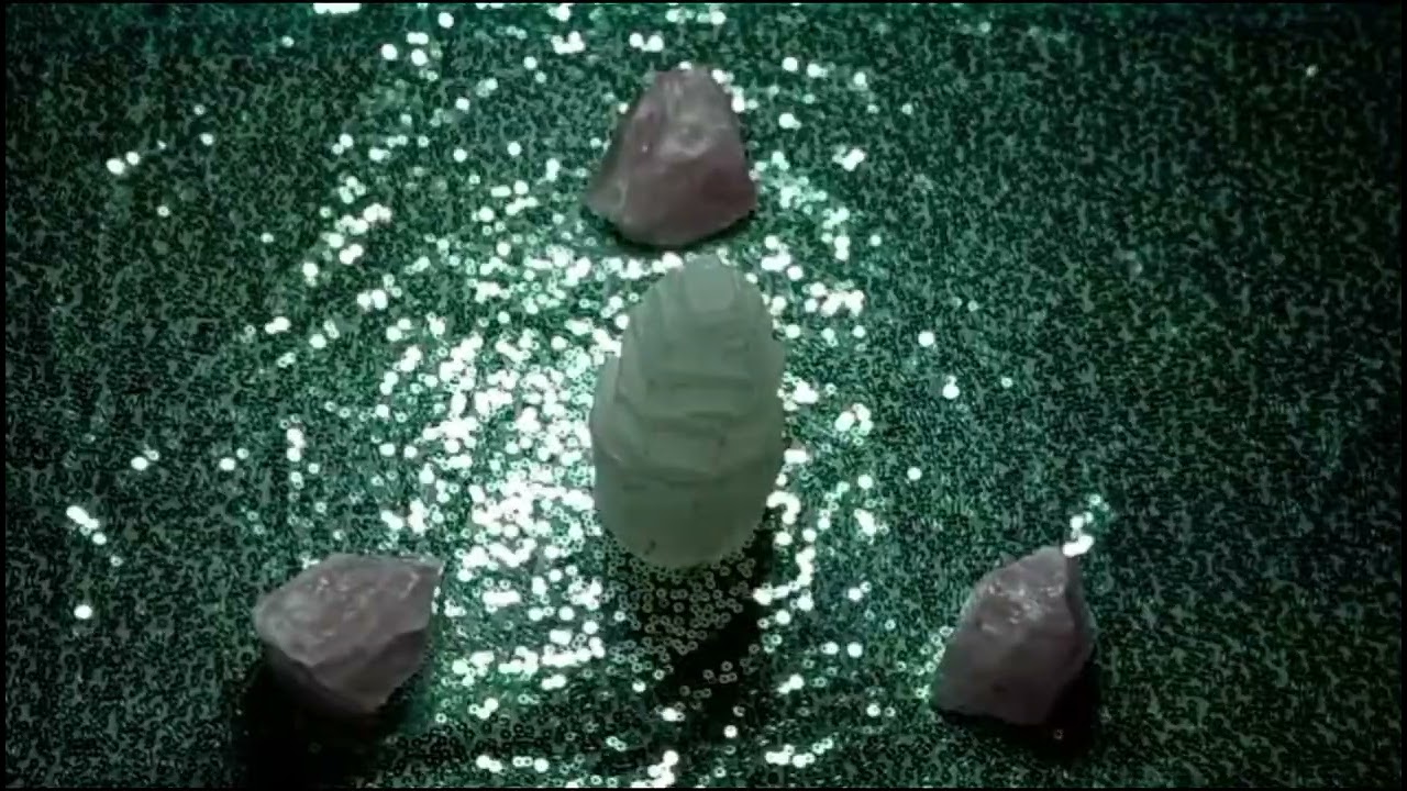 Rose Quartz and Selenite Crystal Grid for bringing peace and quiet to noise nuisance situations 