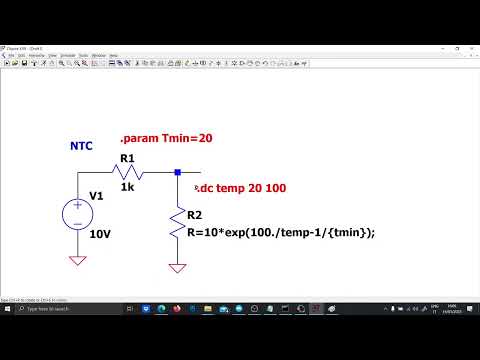 LTSpice Behavioural NTC example