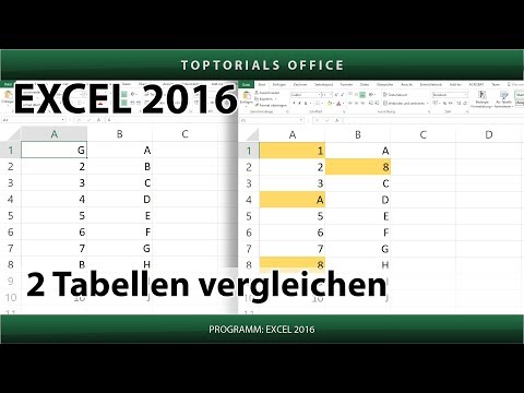 2 Tabellen vergleichen (Excel)