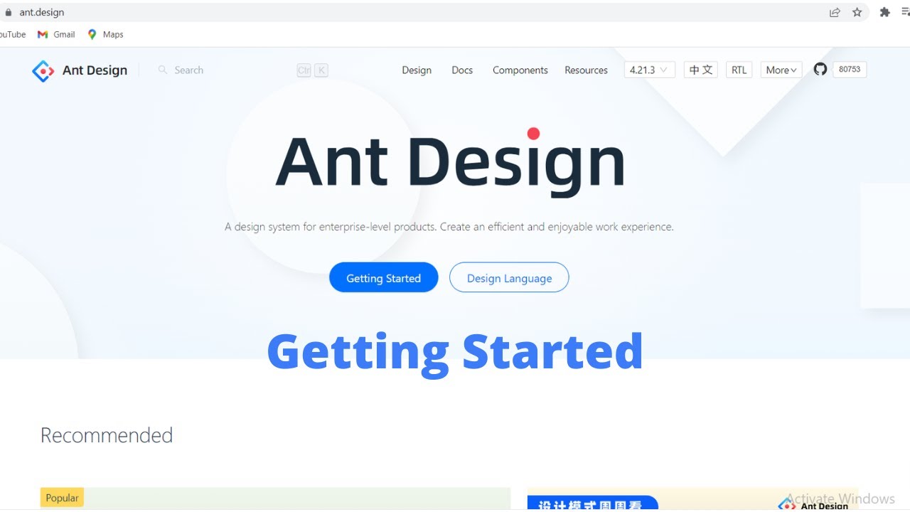 Ant Design | Getting Started | React Components
