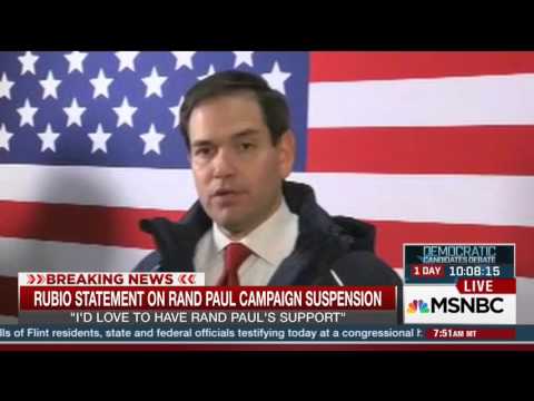 Marco On Rand Paul's Exit: Rand Paul Is A Believer In What He Stands For | Marco Rubio for President