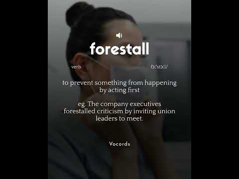 Meaning of forestall