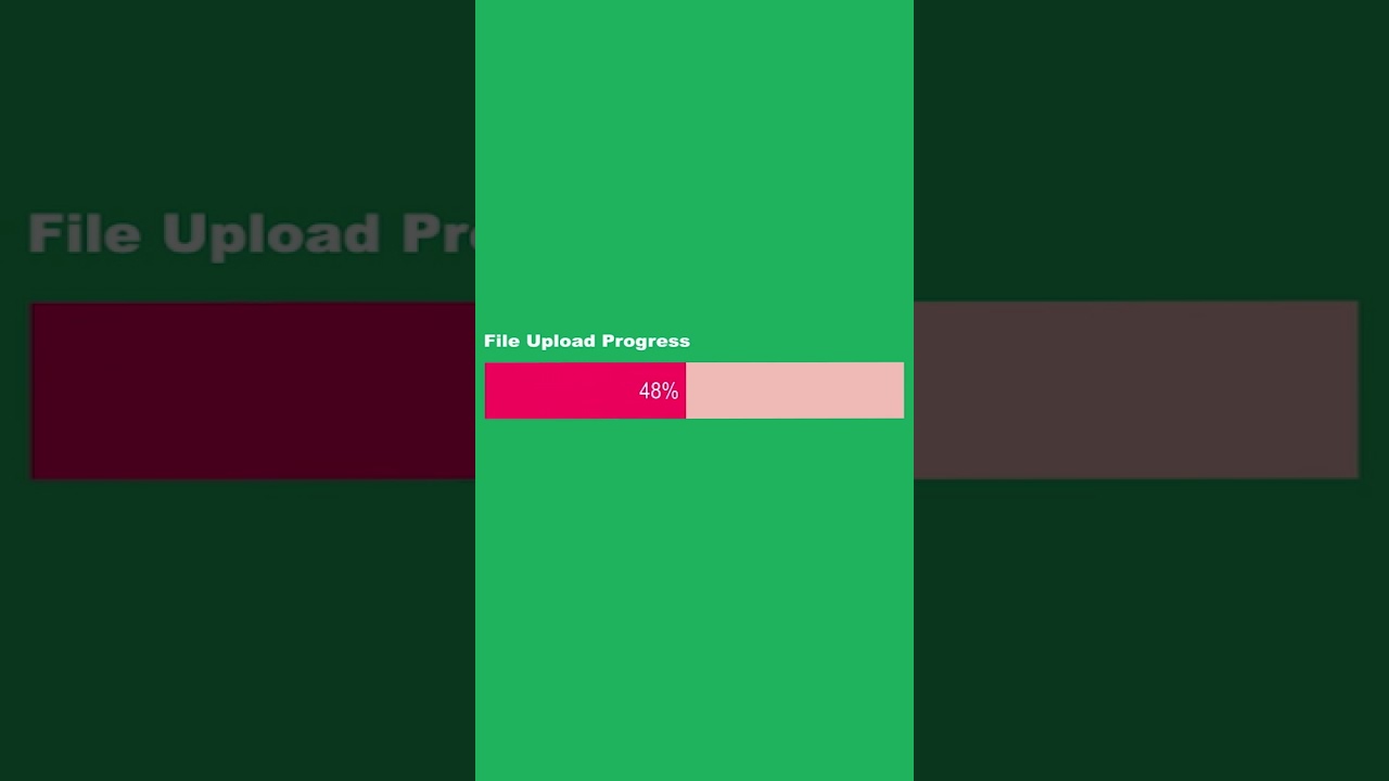 file upload progress bar green screen