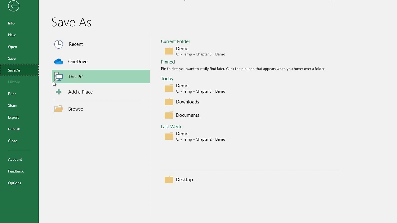 Excel Chapter 3 Demo - Part 1 - Webcast