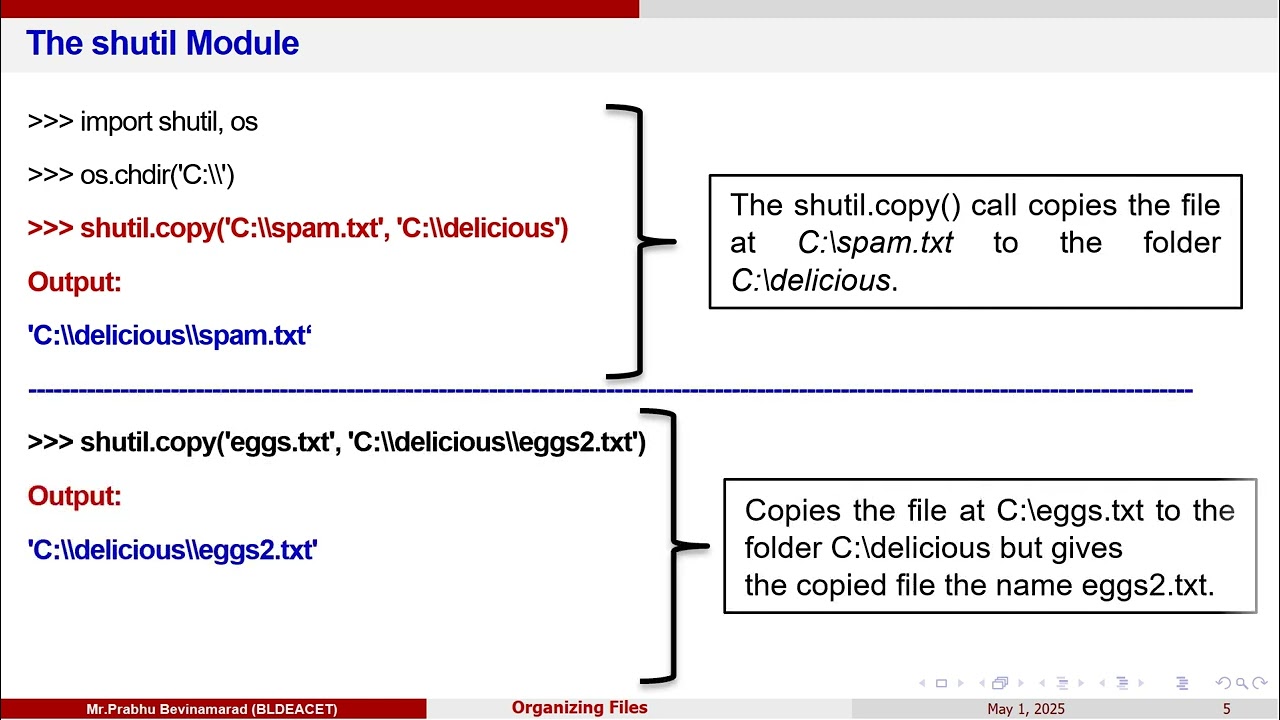 Python Programming Module 4 2 Organizing Files
