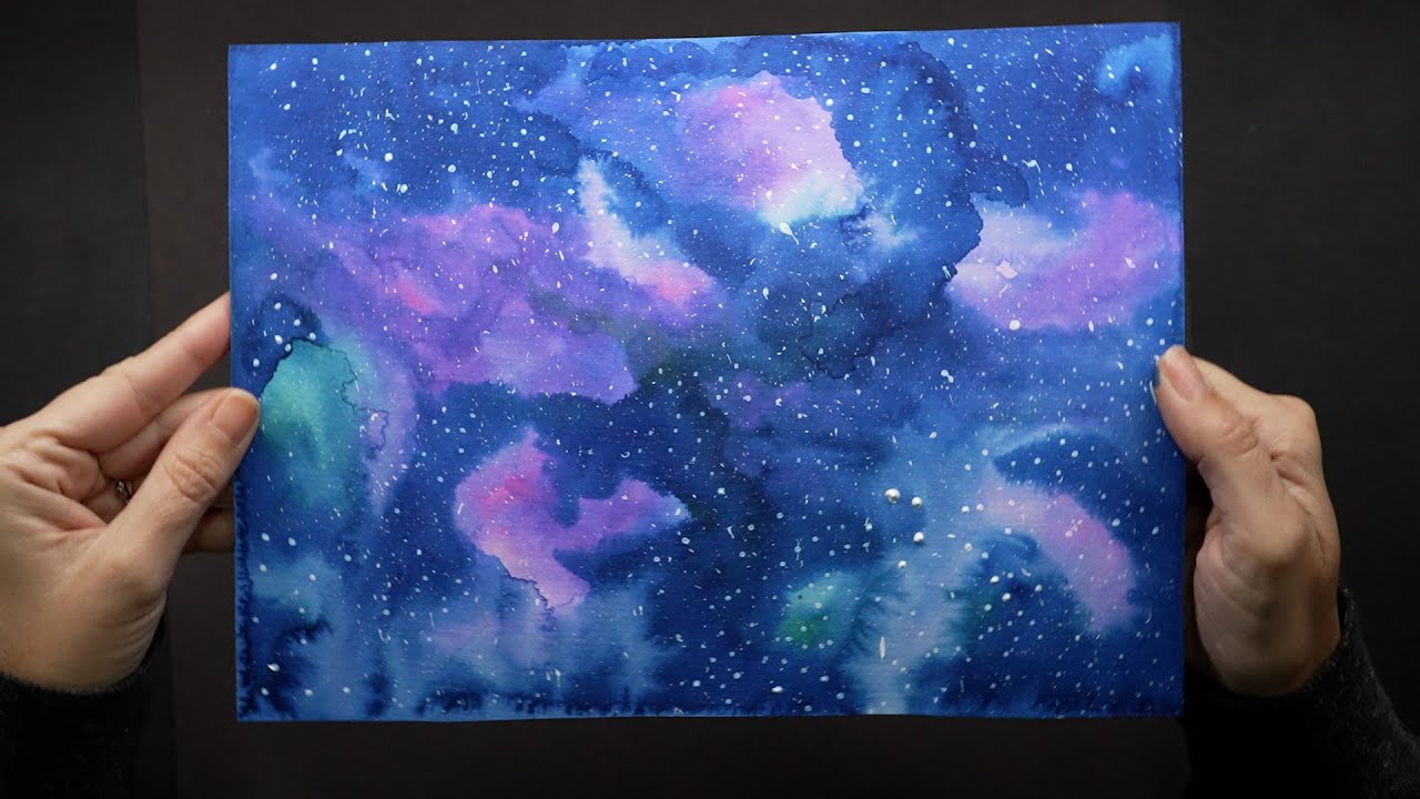 Create Your Own Universe! Watercolor Cosmic Background