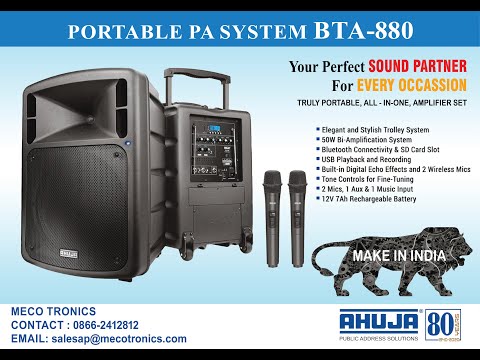 PORTABLE PA SYSTEM - AHUJA BTA-660 PA AMPLIFIER SETS Distributor ...