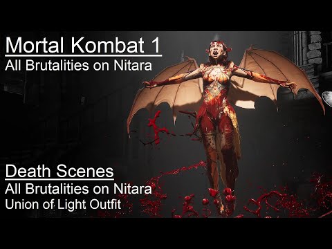 Mortal Kombat 1 - Nitara - Death Scenes - All 164 Brutalities on Nitara ...