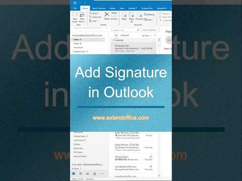 How to add signature in Outlook?