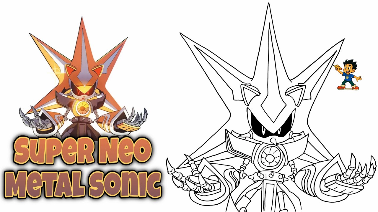 How to Draw SUPER NEO METAL SONIC #neometalsonic #drawing #sonic #sonicthehedgehog 