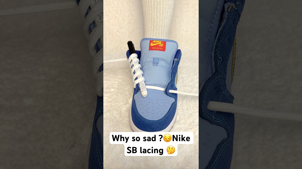 Why so sad ?Nike SB Dunk low lacing #vibes #lace #shoelace #fashion #dunks #fyp #fyp #style