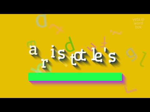 How to say "aristotle's"! (High Quality Voices)