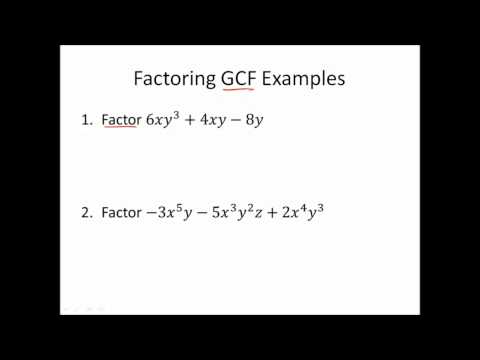 20a Factoring GCF