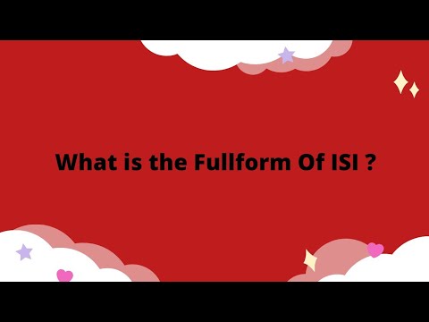 What is the Fullform Of ISI ?#Shorts