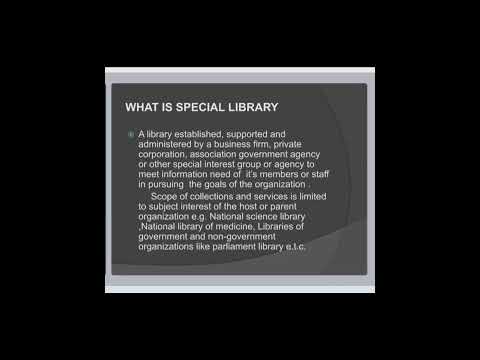 What is SPECIAL LIBRARY? #special #library #library science #information science #lis #lisby-kulsum.