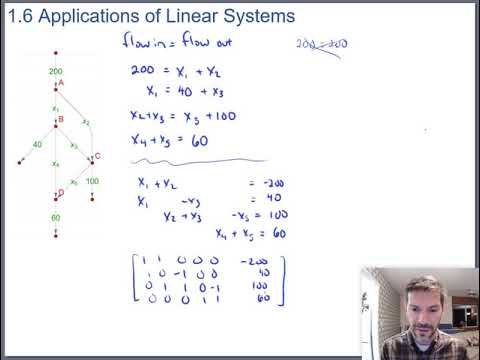 Network Flow with Linear Algebra (Math 204 Section 1.6 video 3)