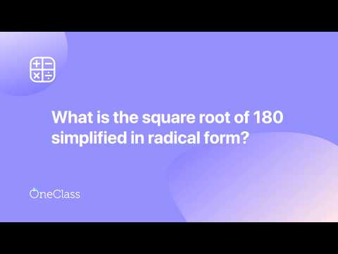 square root of 180 simplified