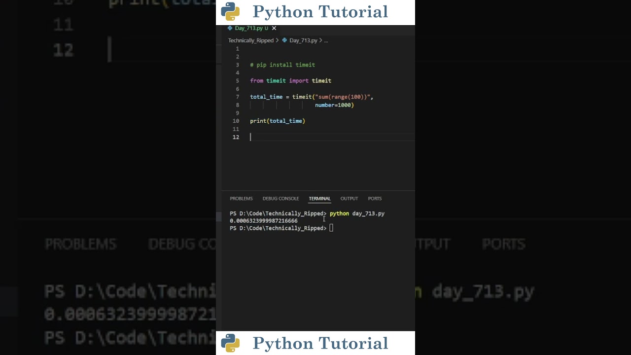 Time Python Code With This Library | Python Tutorial