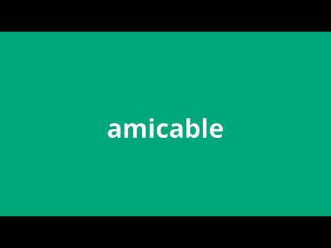 what is the meaning of amicable